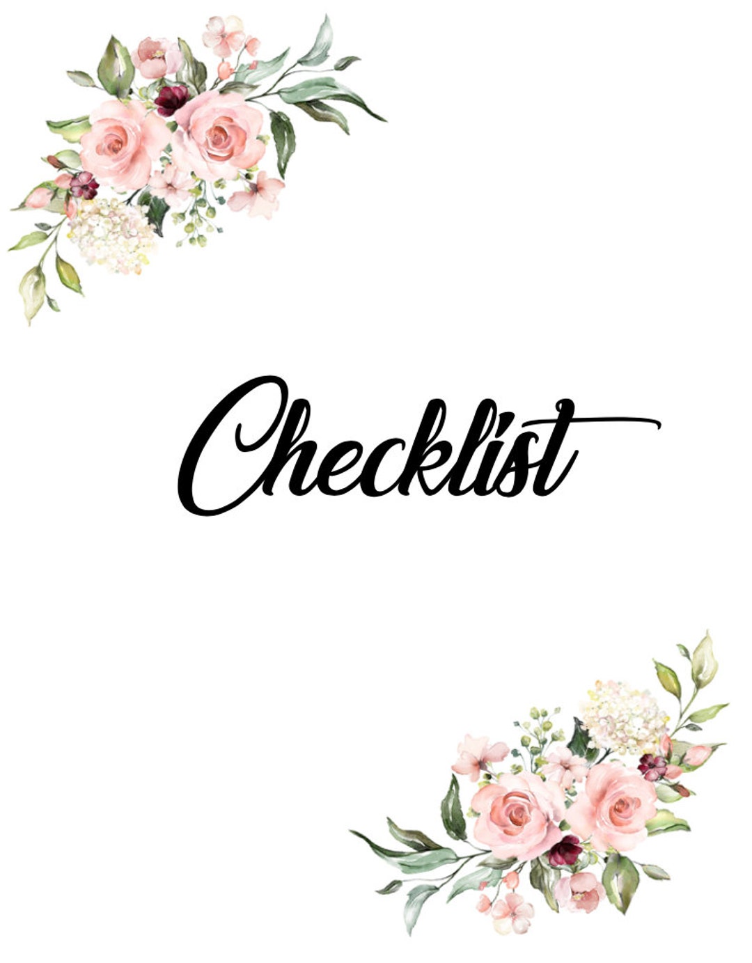 The Perfect Wedding Checklist - Etsy
