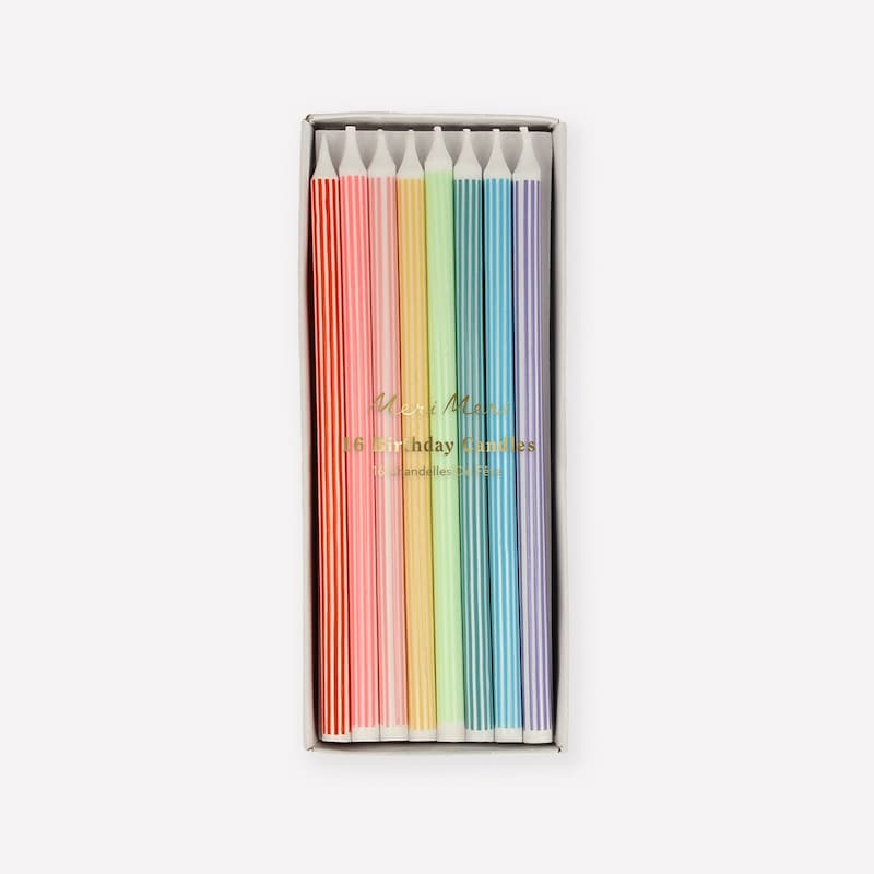Striped Candles - Etsy