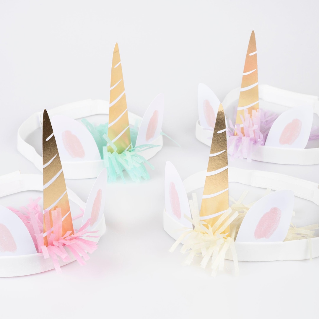 Meri Meri Meadow Unicorns Horn Headbands (pack of 8) - Etsy
