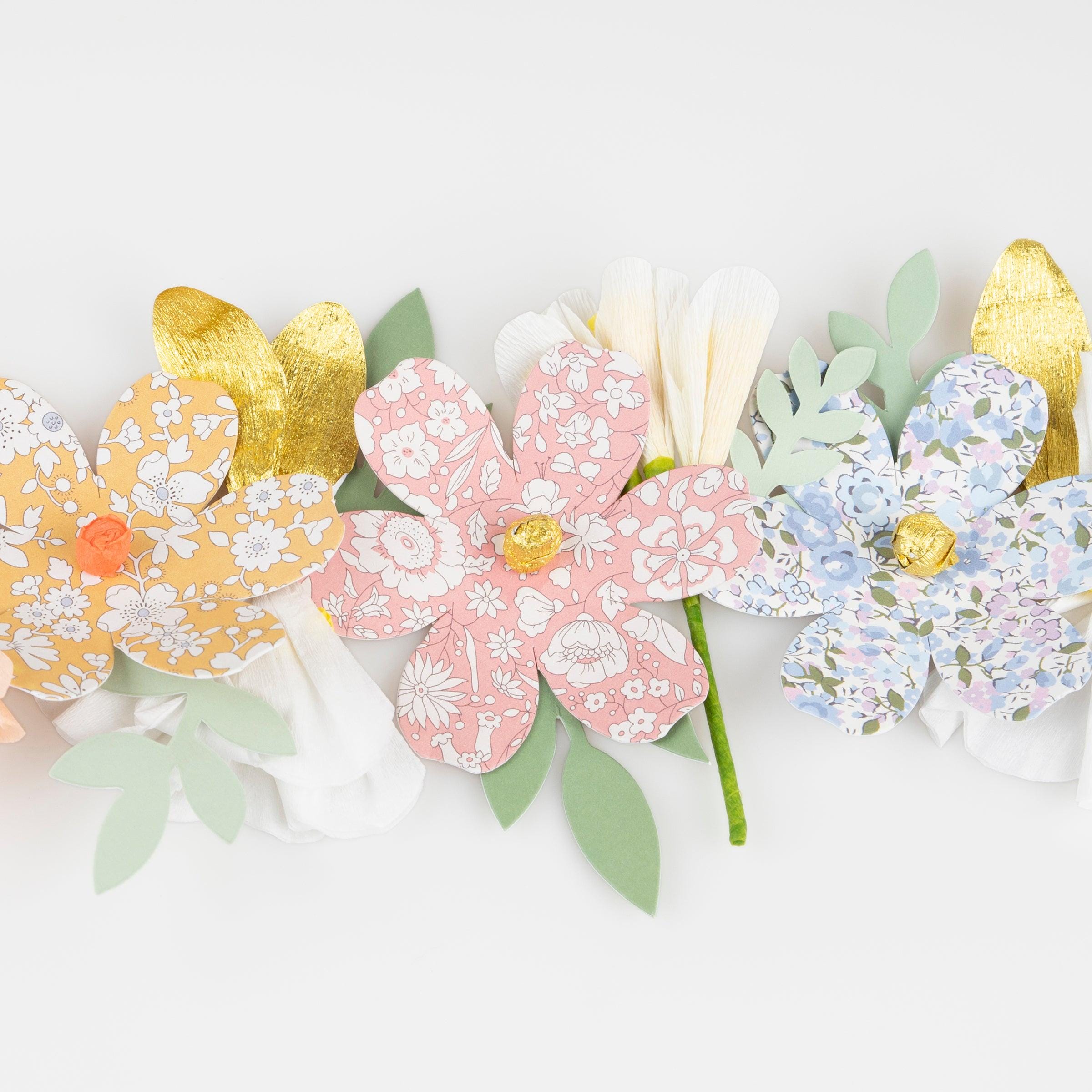 Meri Meri X Liberty Paper Flower Garland (garland Length - 6') - Etsy