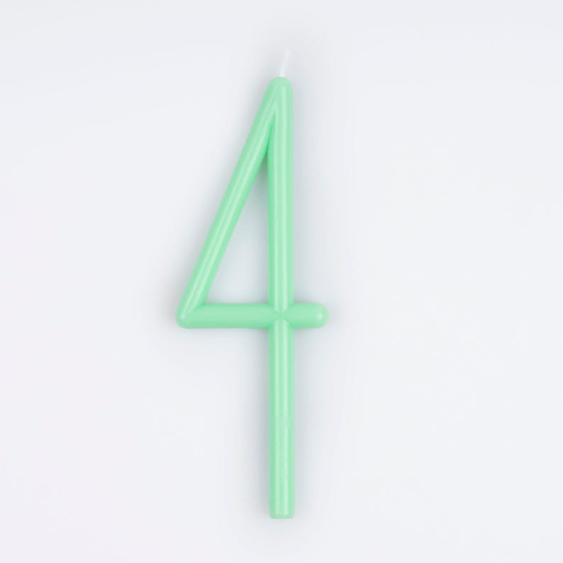 Meri Meri Slim Number 4 Candle | Birthday Cake Decor | Cake Topper ...