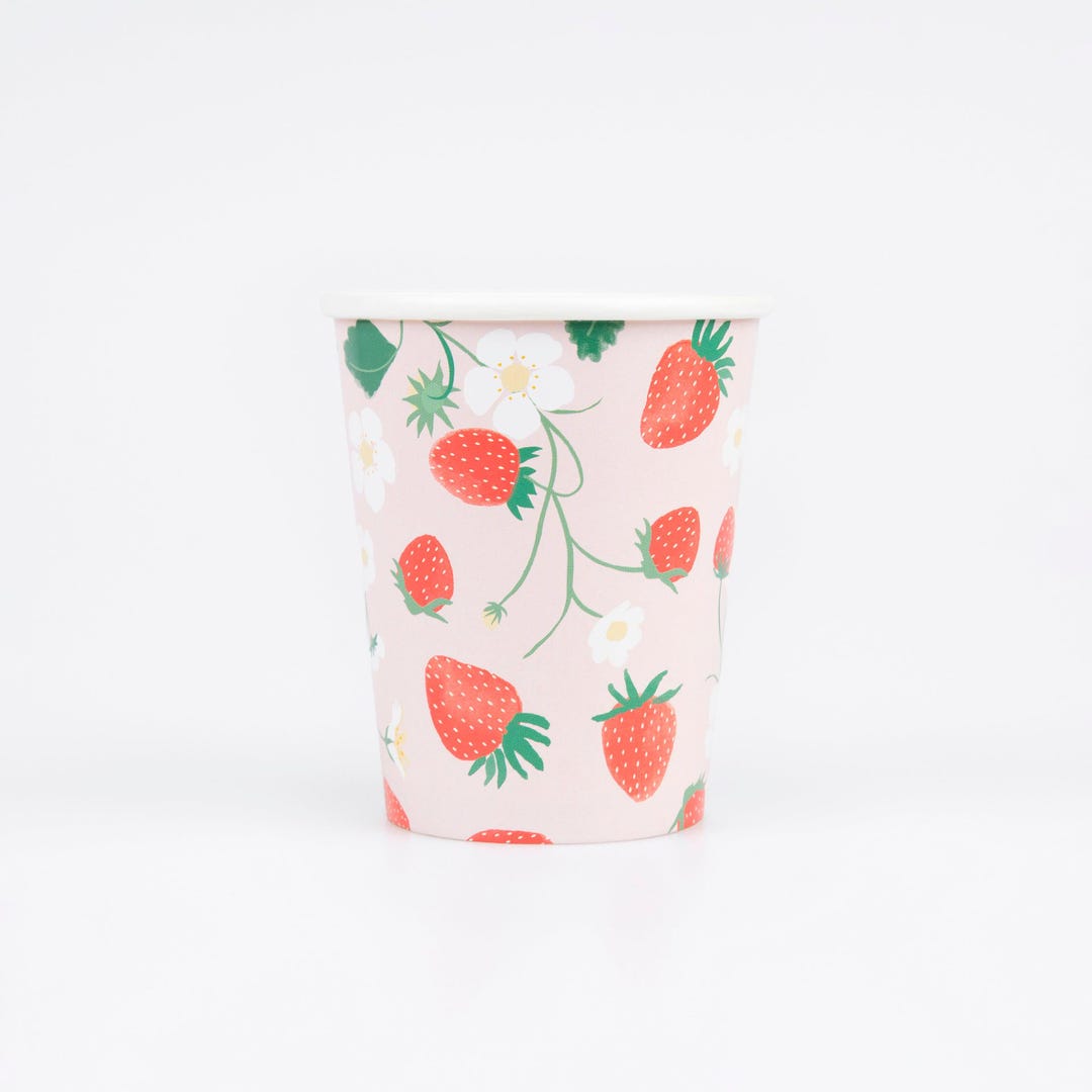 Meri Meri Strawberry Cups | Summer Party Decor | Party Tableware - Etsy