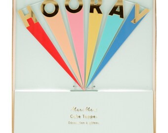 HOORAY Felt Cake Topper stiffened Felt Custom Color Options Available ...