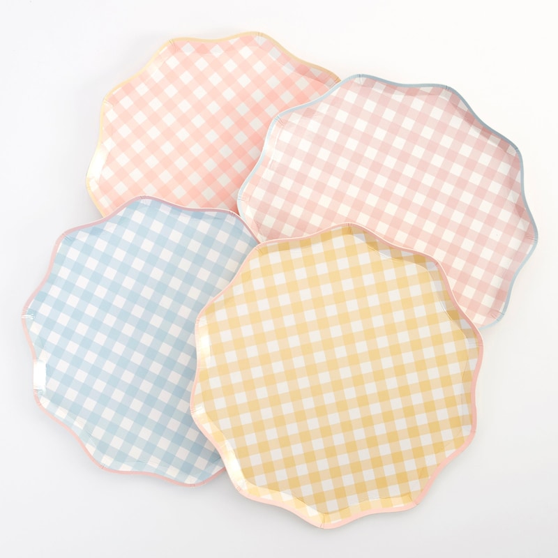 Gingham Plates - Etsy