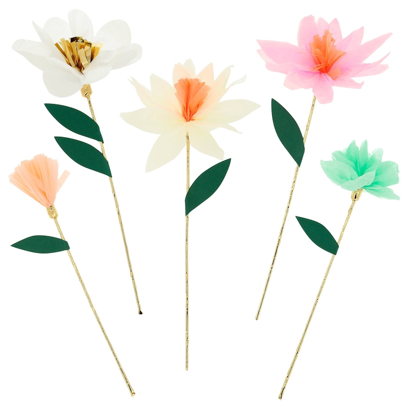Meri Meri Flower Garden Decorative Sticks (pack of 10) - Etsy