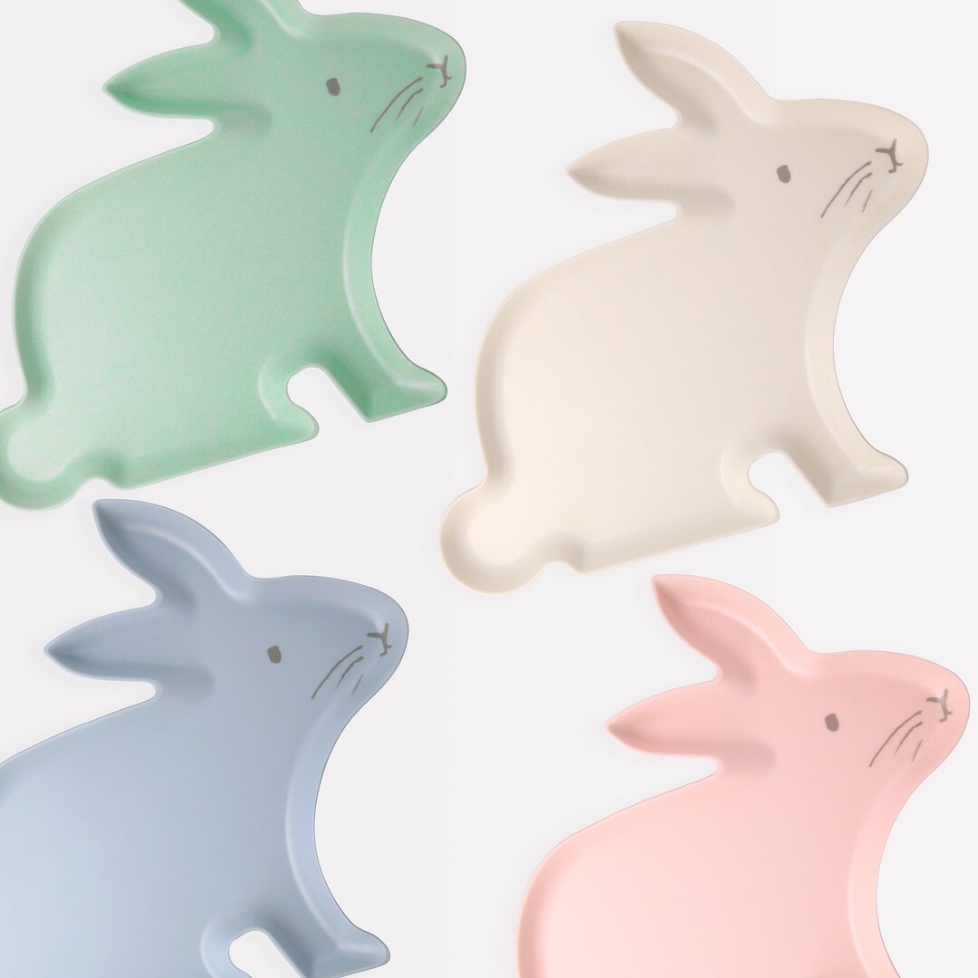 Reusable Bamboo Bunny Plates 4ct - Etsy