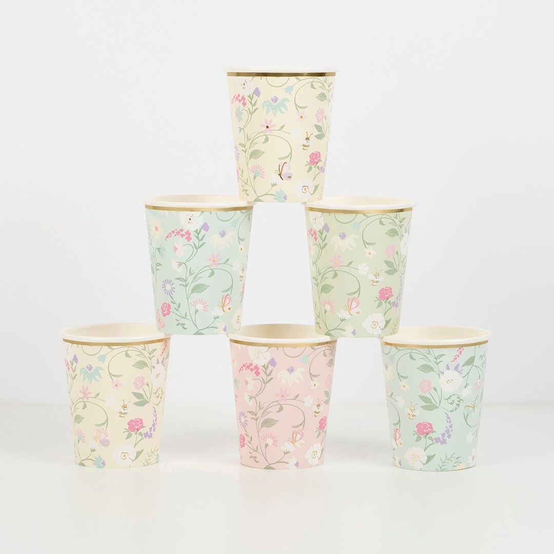Meri Meri X Ladurée Paris Floral Cups (pack of 8) - Etsy