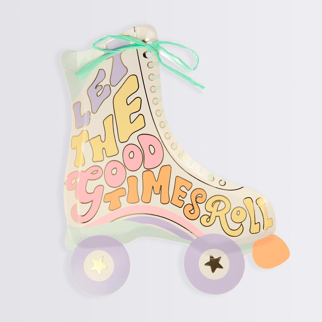 Meri Meri Roller Skate Plates | Birthday Party Decor | Party Tableware ...