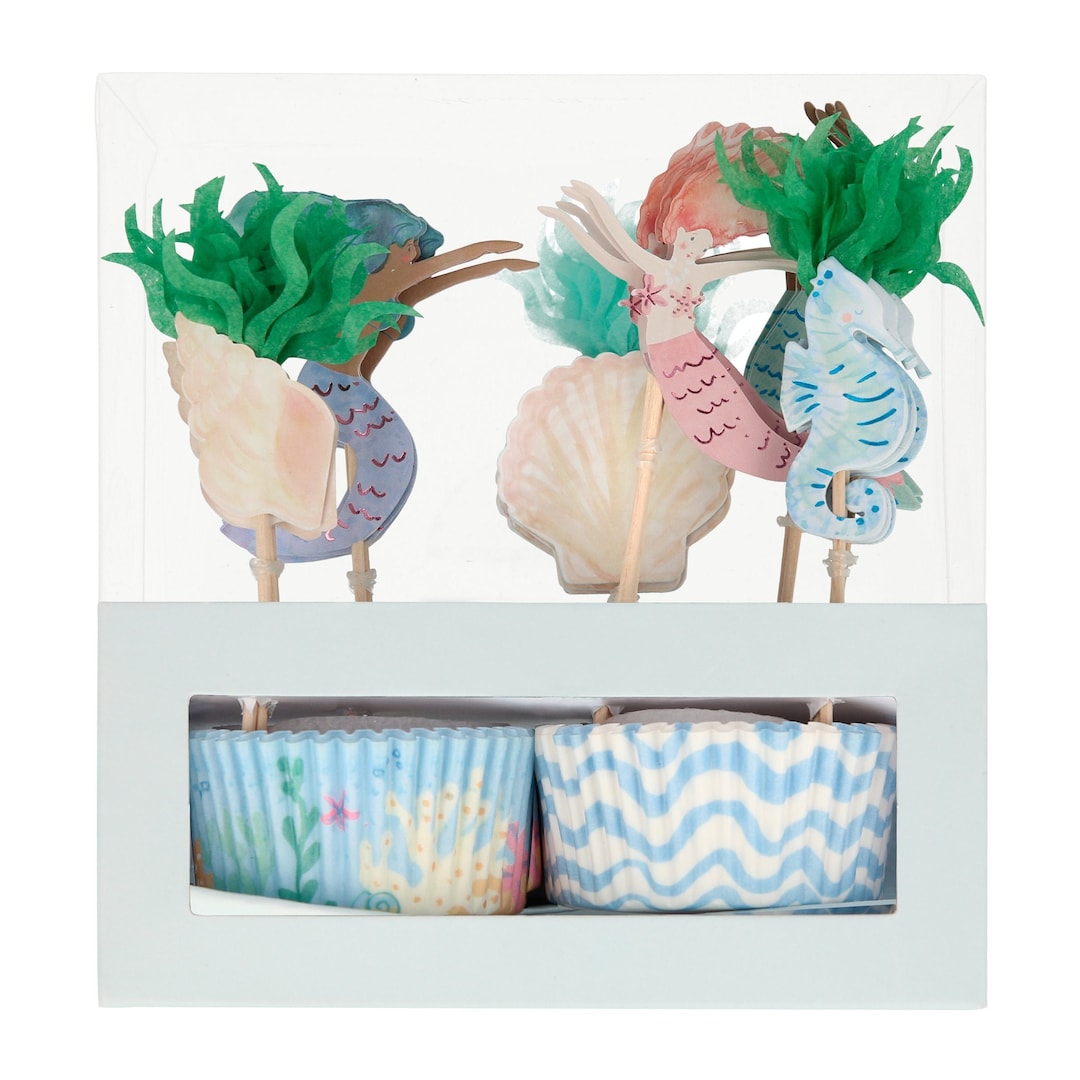 Meri Meri Mermaid Cupcake Kit (pack of 24) - Etsy
