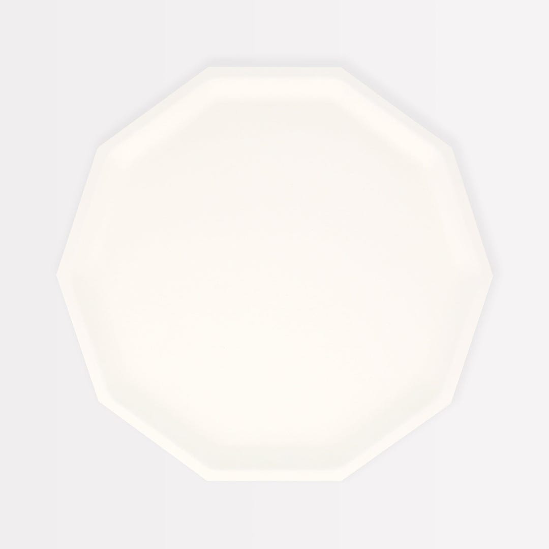 Meri Meri Cream Decagon Compostable Side Plates (pack of 8) - Etsy