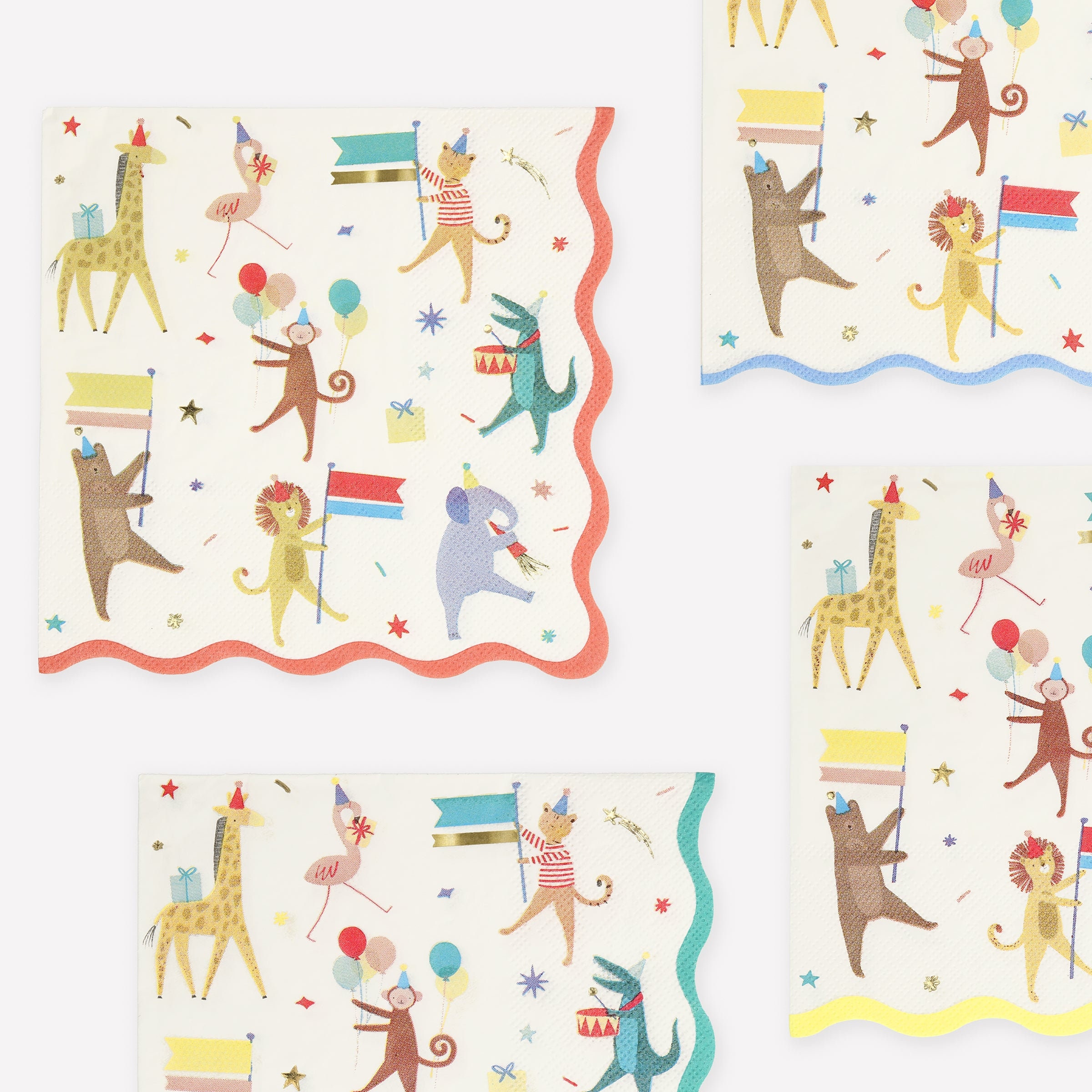 Meri Meri Animal Parade Large Napkins (pack of 16) - Etsy