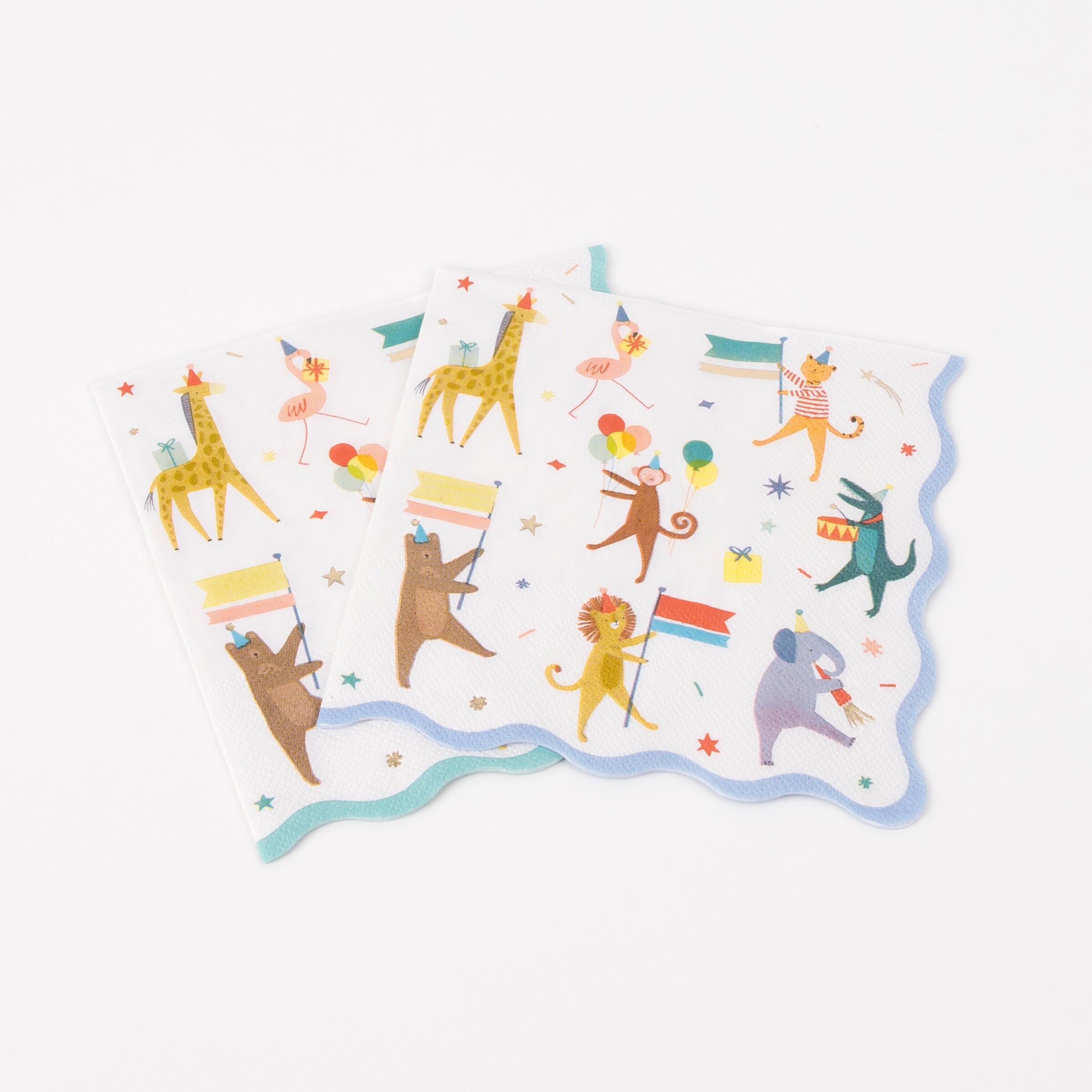 Meri Meri Animal Parade Large Napkins (pack of 16) - Etsy