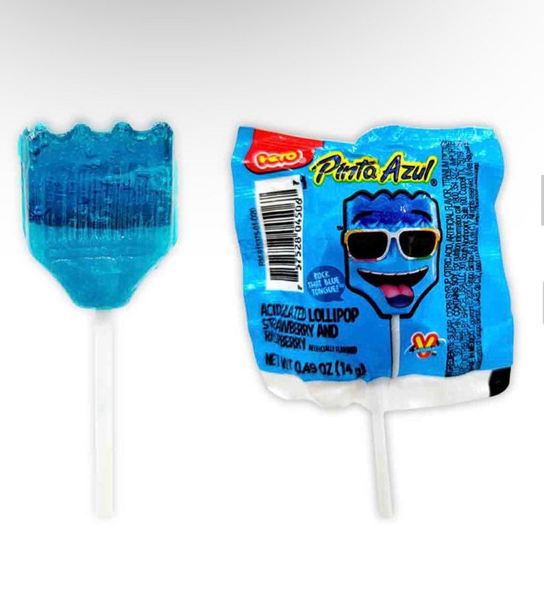 Paleta De Brochita Pinta Azul Fresa-frambuesa Flavor - Etsy