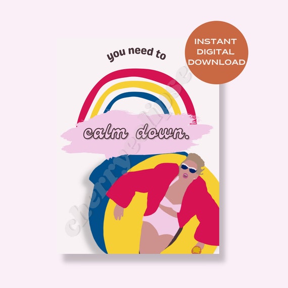 DIGITAL DOWNLOAD Taylor Swift 'you Need to Calm Down' | Etsy