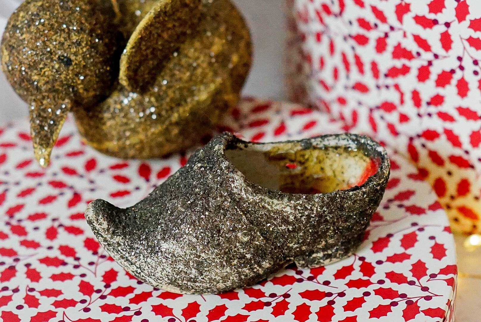 Vintage German Mica Candy Container Candy Box Shoe Bird Ca. - Etsy