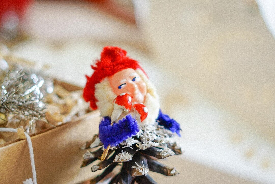 Antique German Pine Cone Elf Figurine: Collectible Christmas Ornament ...
