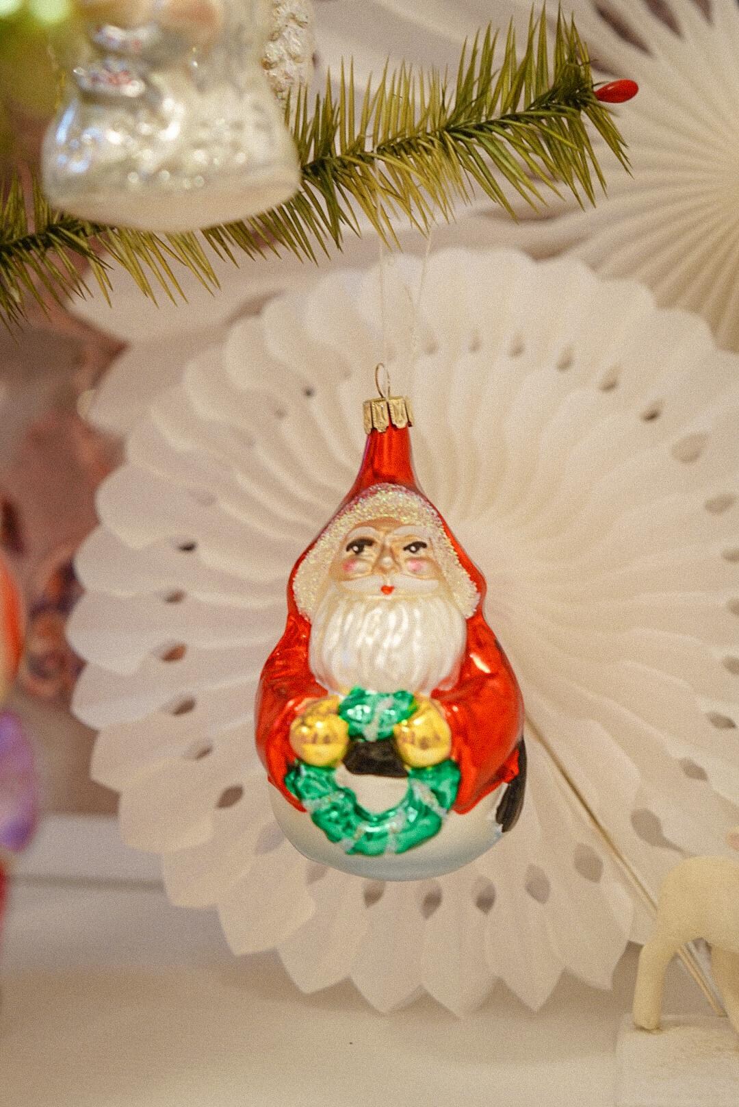 Vintage German Inge Glas Lauscha Glass Christmas Ornament Santa - Etsy