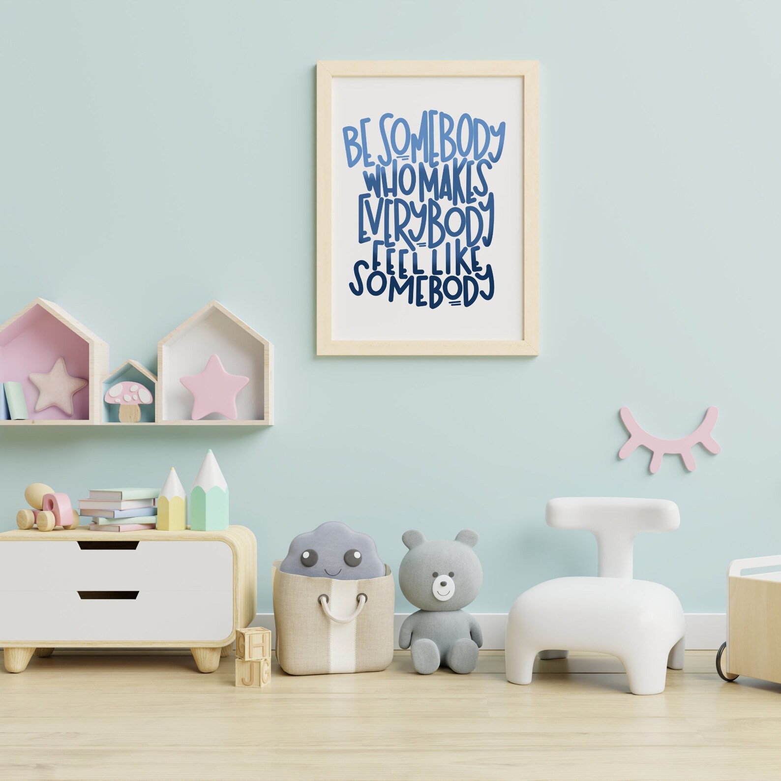 Be Somebody Who Makes Everybody Feel Like Somebody Pastel Blue Ombré ...