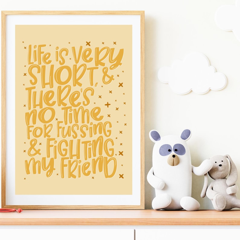 Beatles Life is Very Short and There's No Time Poster Print Digital ...