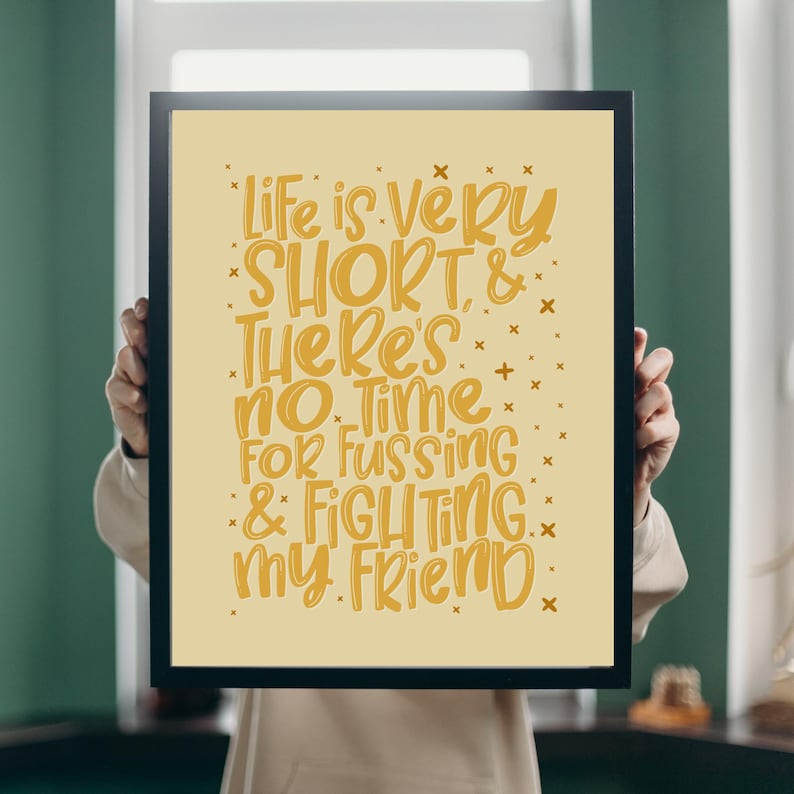 Beatles Life is Very Short and There's No Time Poster Print Digital ...