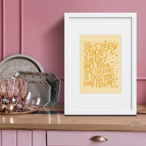 Beatles Life is Very Short and There's No Time Poster Print Digital ...