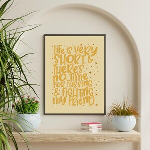 Beatles Life is Very Short and There's No Time Poster Print Digital ...