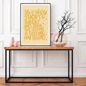 Beatles Life is Very Short and There's No Time Poster Print Digital ...