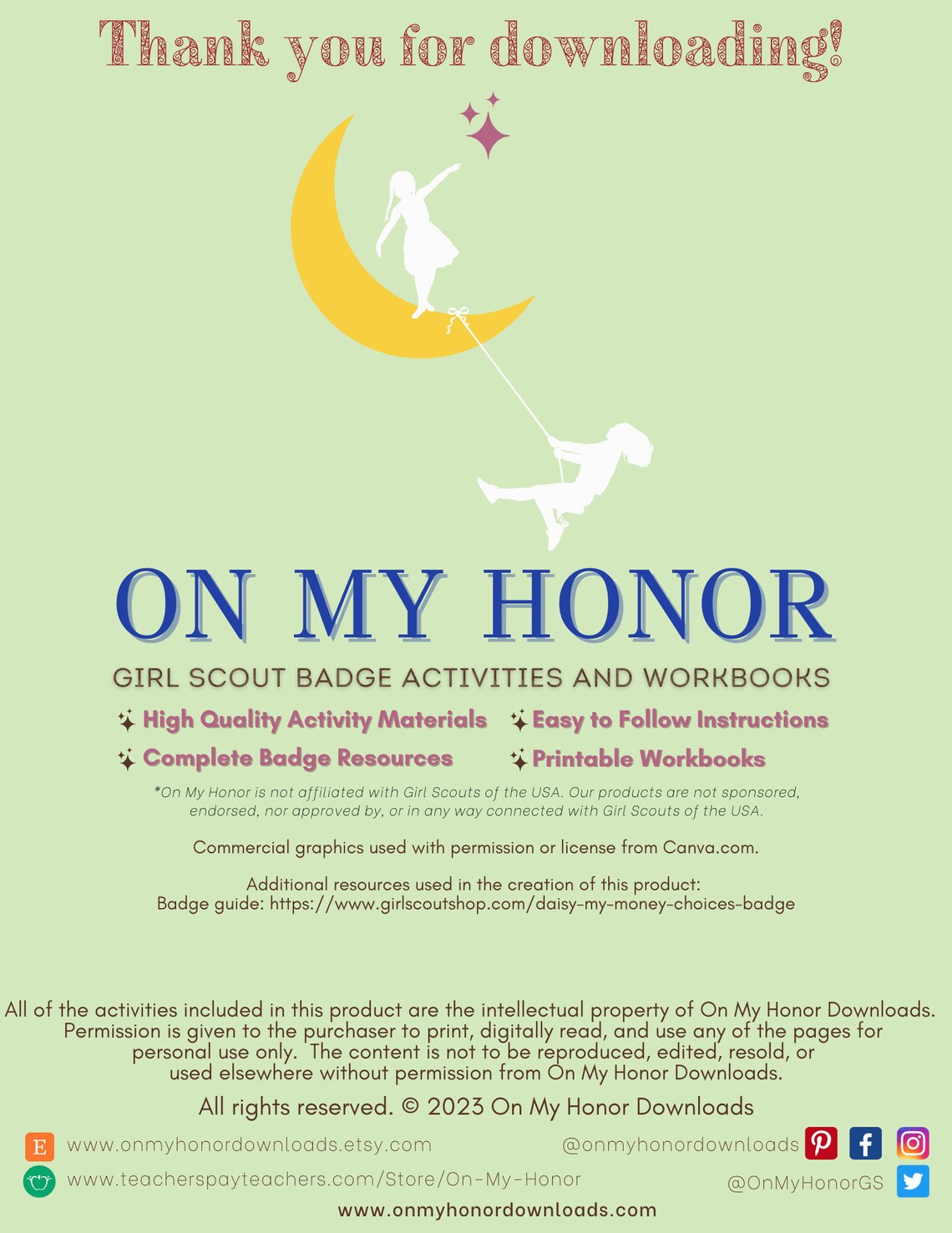 Girl Scout Daisy My Money Choices Badge Plan Activities Girl Scout ...