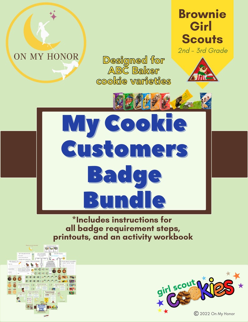 Girl Scout Brownies My Cookie Customers Badge Plan Activities - Etsy
