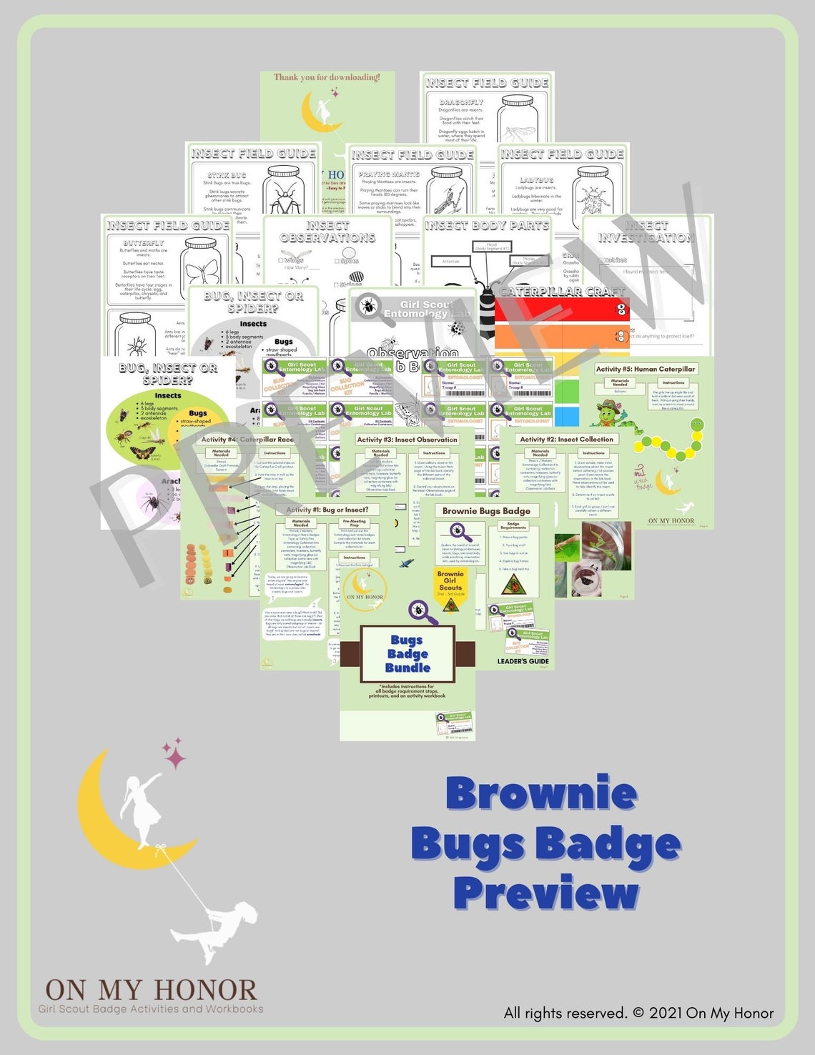 Girl Scout Brownies Bugs Badge Plan Activities STEM - Etsy