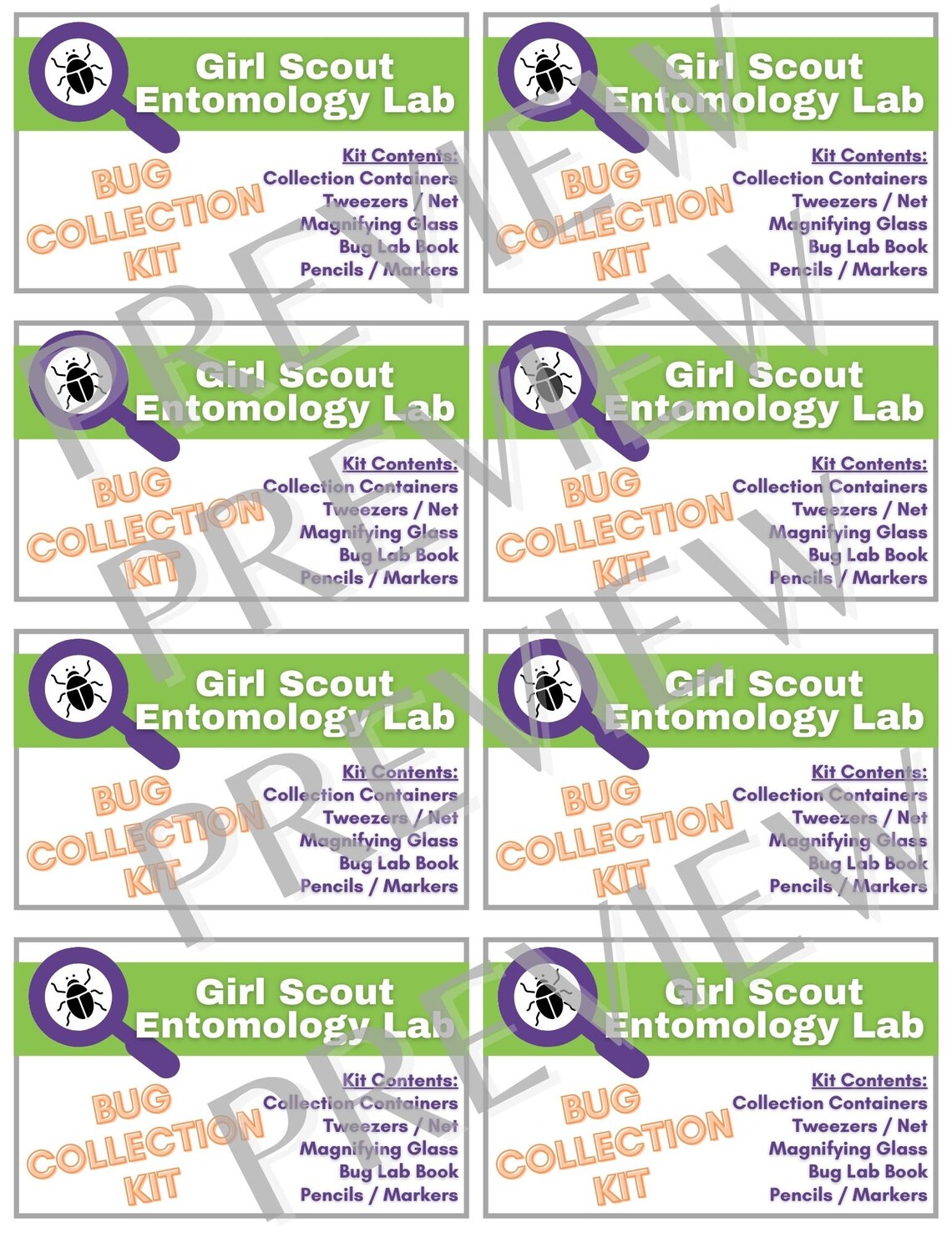 Girl Scout Brownies Bugs Badge Plan Activities STEM - Etsy