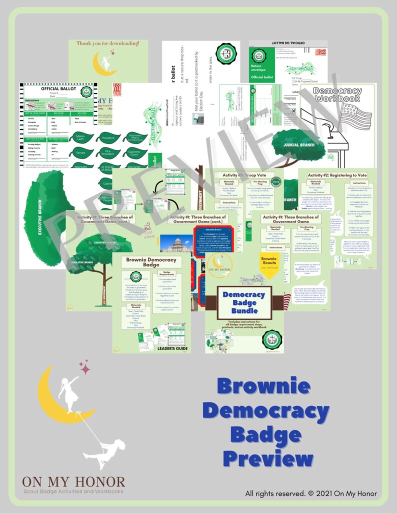 Brownie Girl Scouts Democracy Badge Activity Plan: Educational Ballot ...