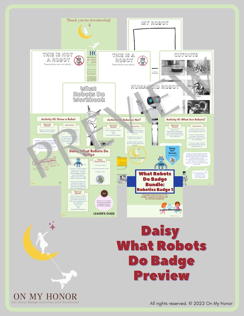 Girl Scout Daisies Robotics Badge Activity Plan Bundle - Etsy