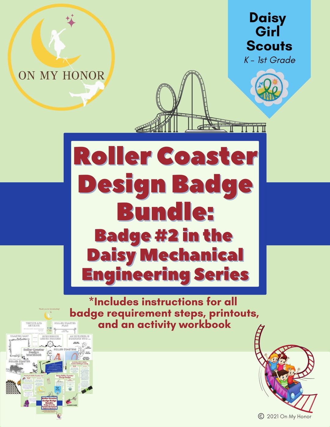 Girl Scout Daisy Roller Coaster Design Challenge Badge Activity Plan ...