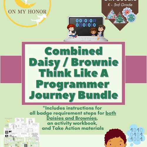 Girl Scout Combined Daisies Brownies Think Like a Programmer - Etsy