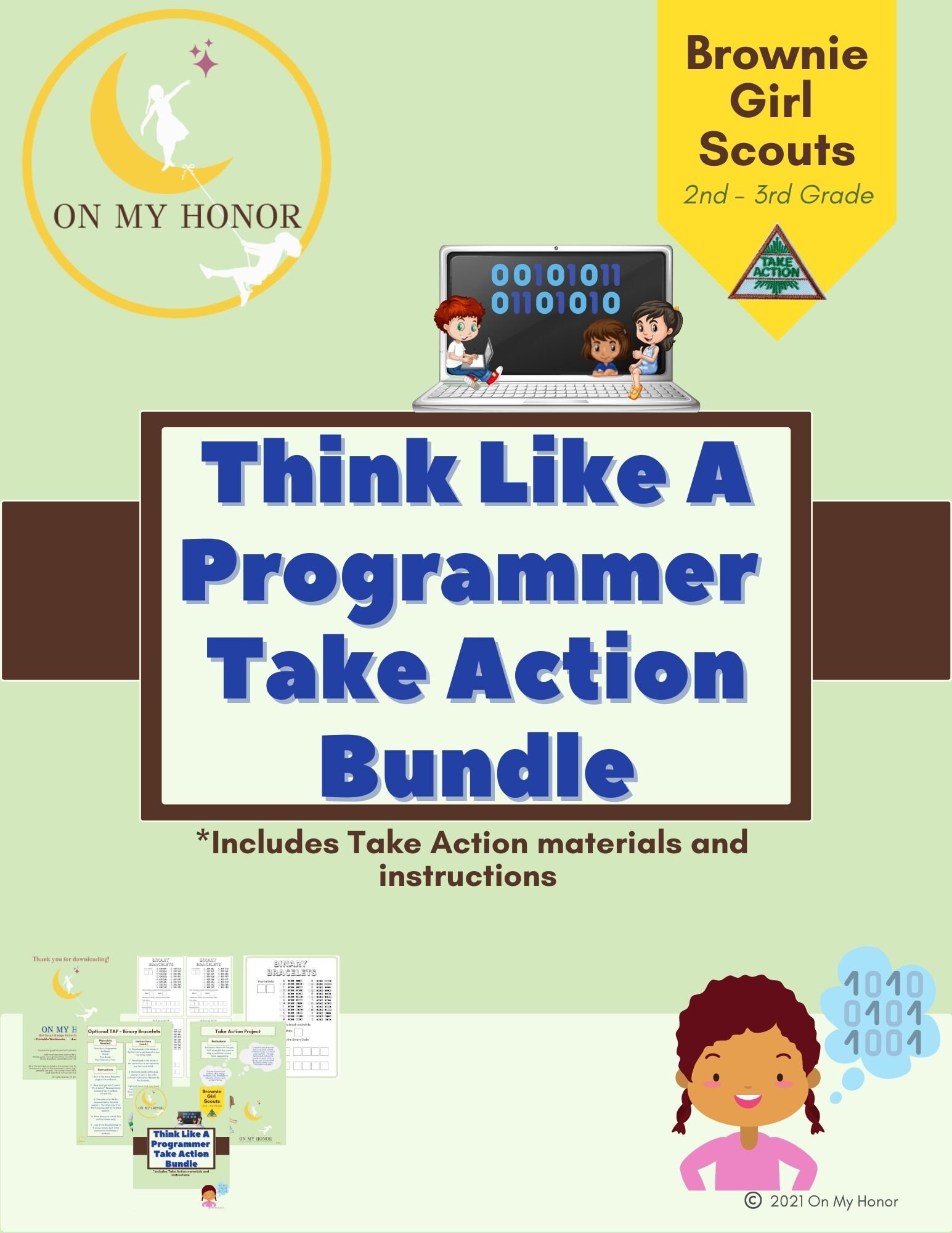 Girl Scout Brownies Think Like A Programmer Journey Activity - Etsy