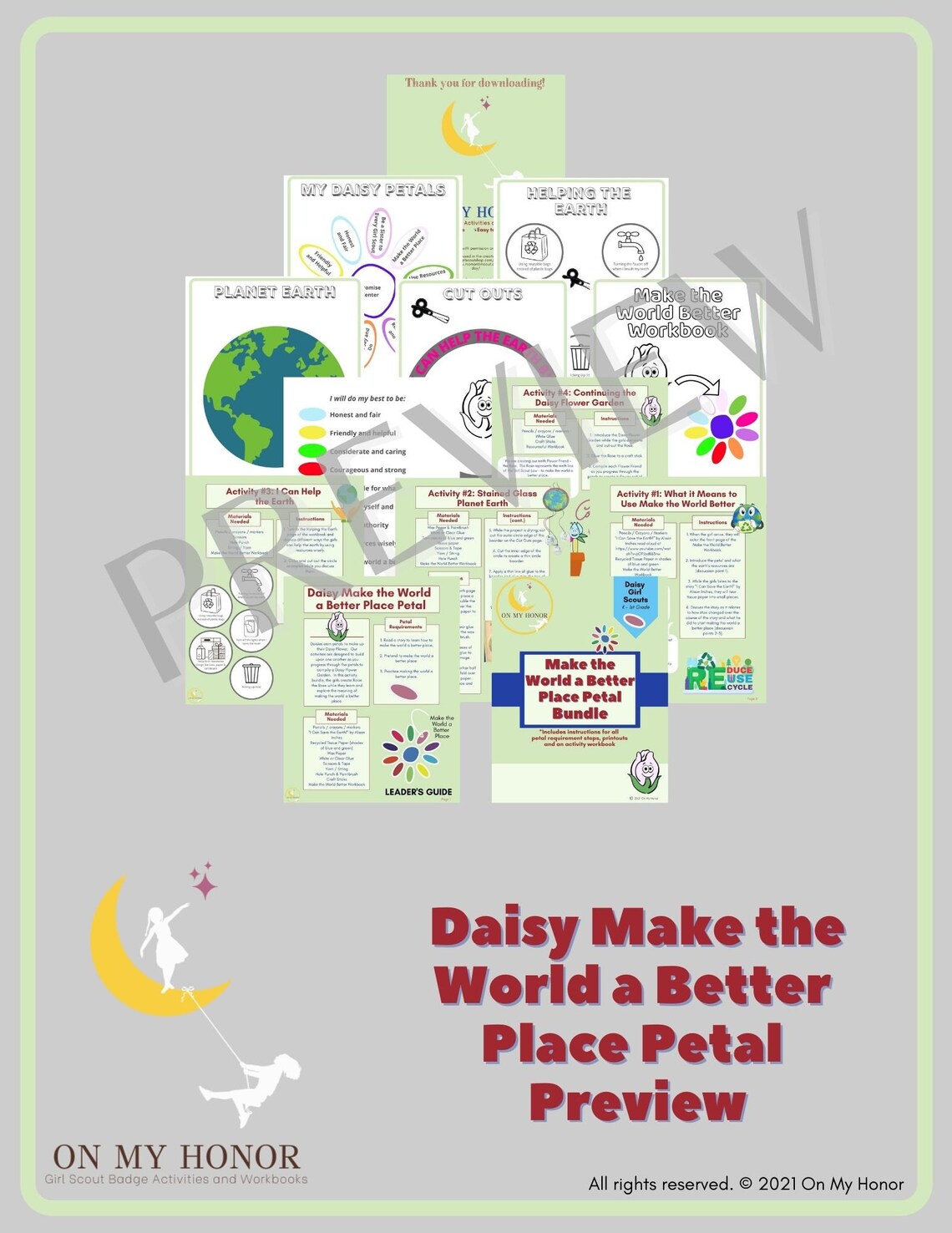 Girl Scout Daisy Activity Plan Bundle of Last 5 Petals - Etsy