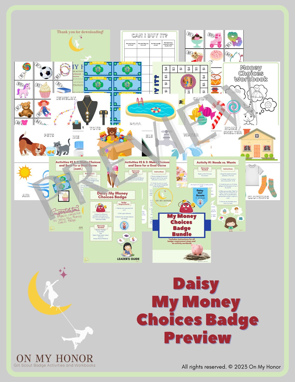 Girl Scout Daisy My Money Choices Badge Plan Activities Girl Scout ...