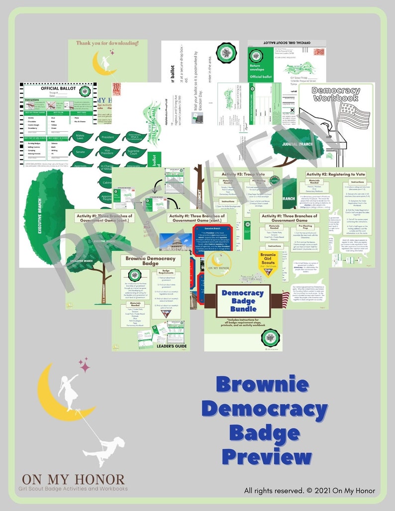 Girl Scout Brownies Democracy Badge Activity Plan - Ballot Voting ...