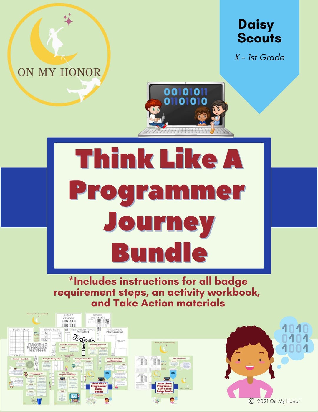 Daisy Girl Scouts Think Like A Programmer Journey Activity Plan Bundle ...