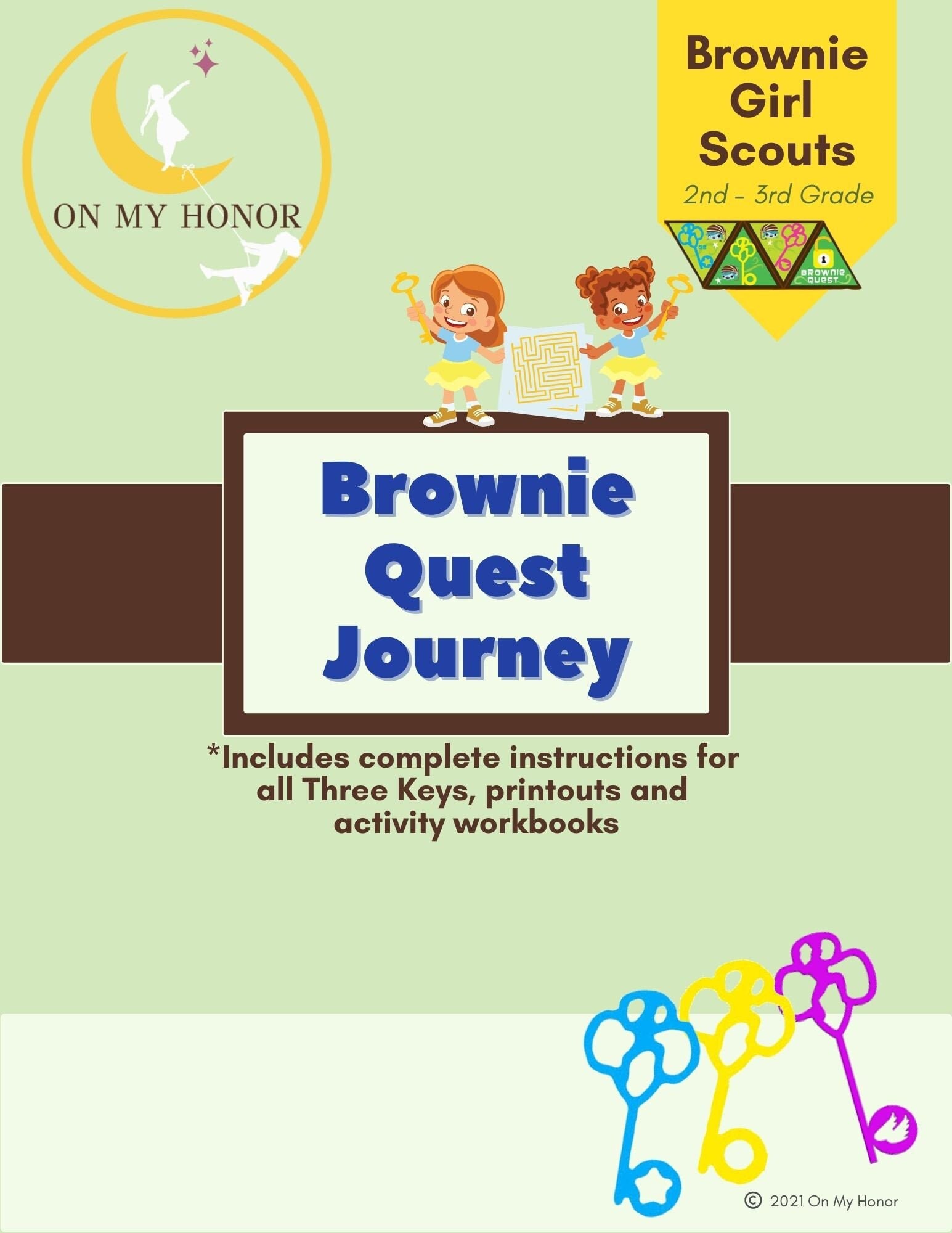 Girl Scout Brownie Quest Journey Plan Activities Educational Etsy