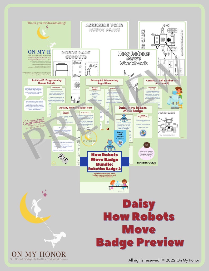 Girl Scout Daisies Robotics Badge Activity Plan Bundle - Etsy