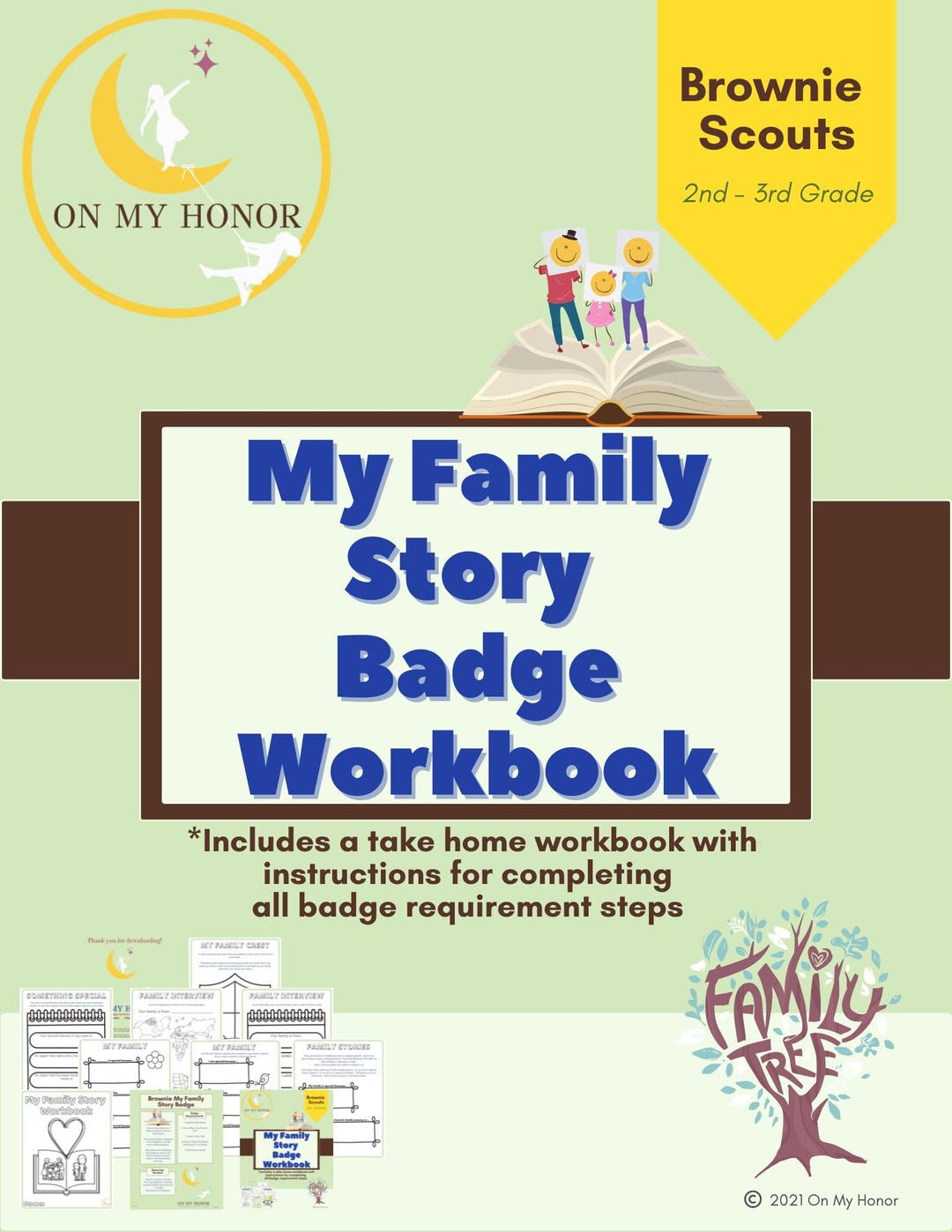 Brownie Girl Scouts My Family Story Badge Activity Plan: Educational ...