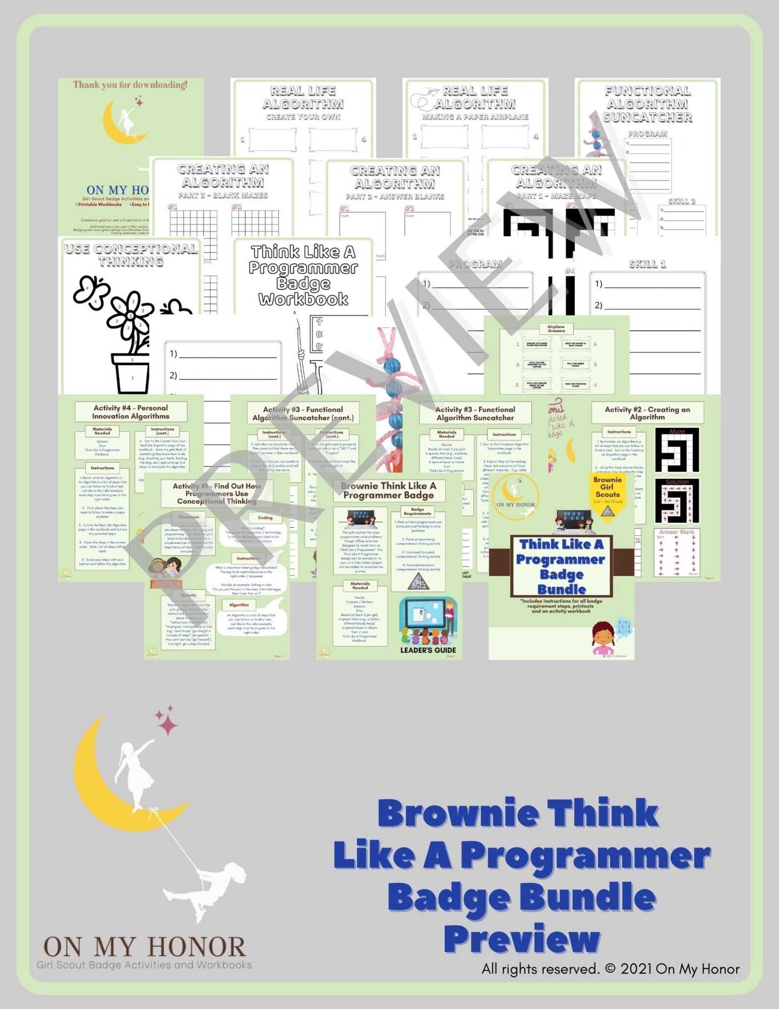 Girl Scout Brownies Think Like A Programmer Journey Activity - Etsy