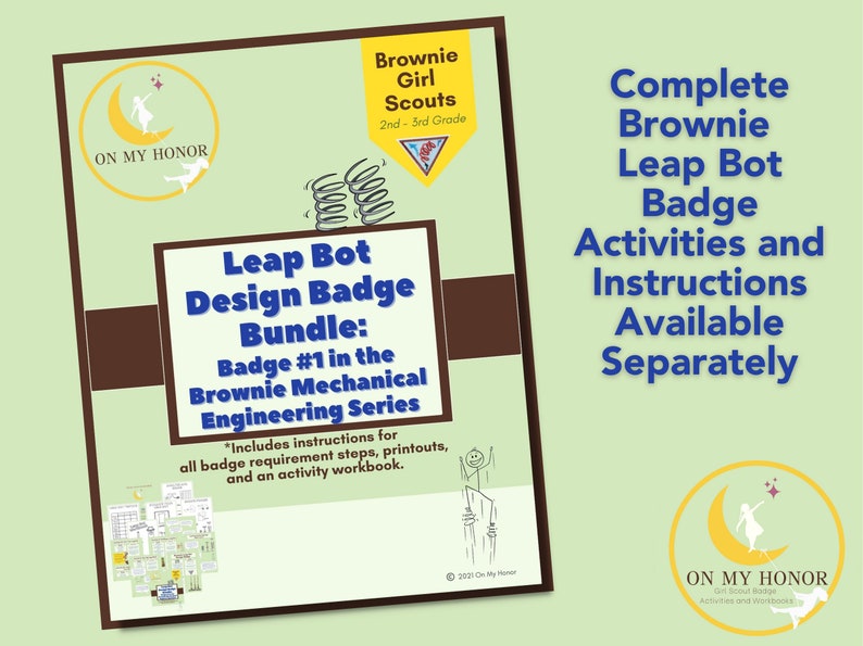 Girl Scout Leap Bot Activity Kit Brownie Engineering Badge - Etsy