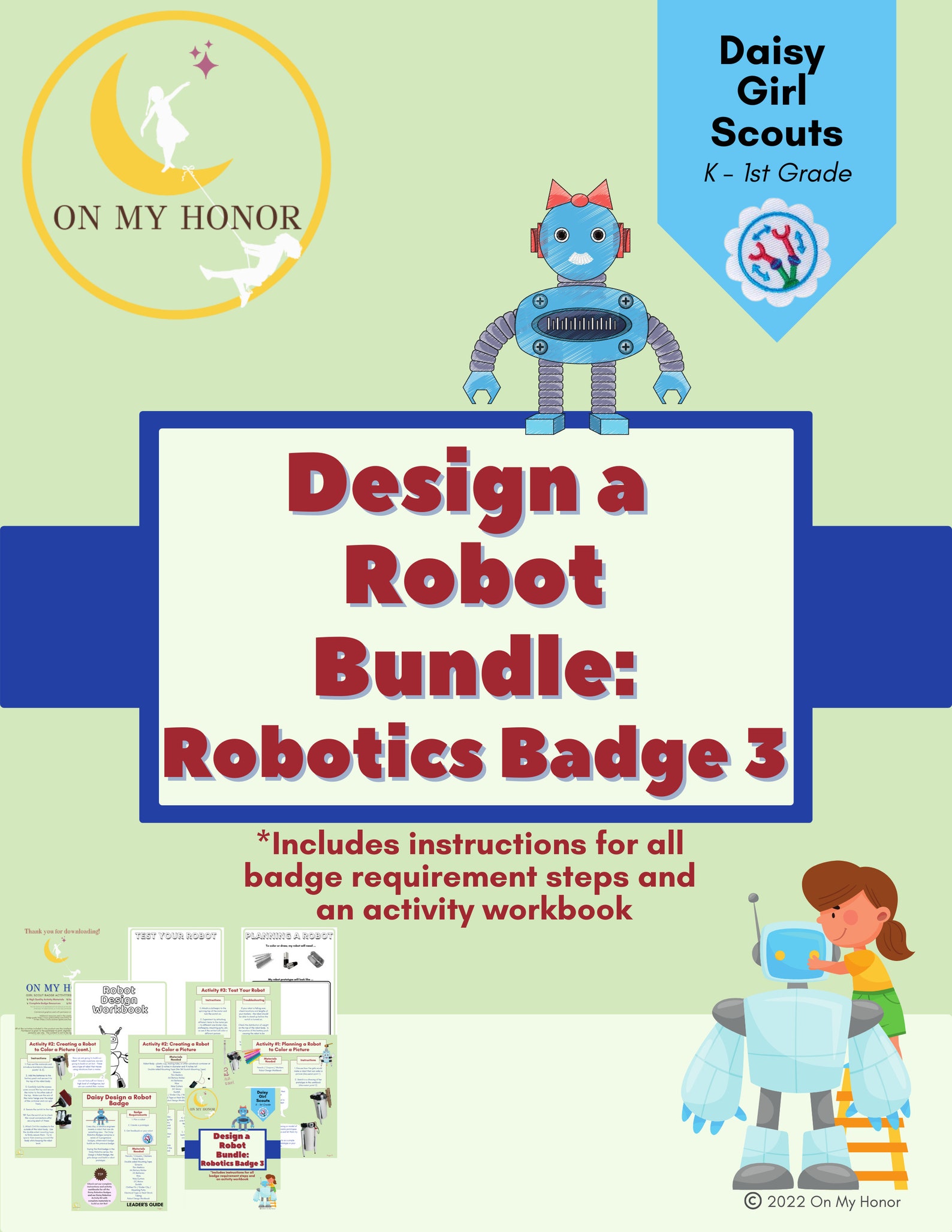 Girl Scout Daisies Robotics Badge Activity Plan Bundle - Etsy