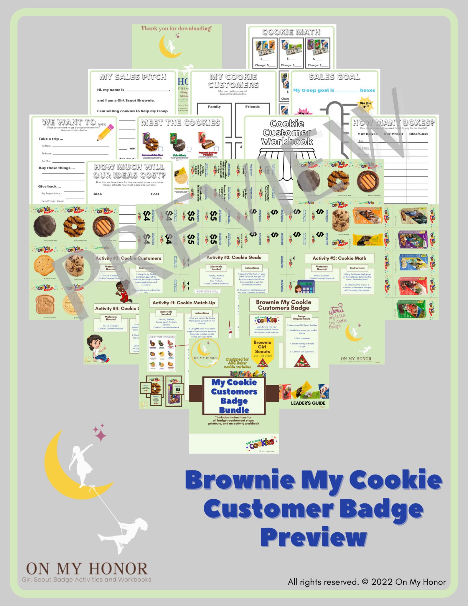 Girl Scout Brownies My Cookie Customers Badge Plan Activities Girl ...