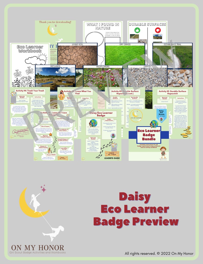 Girl Scout Daisy Eco Learner Badge Plan Activity Educational - Etsy