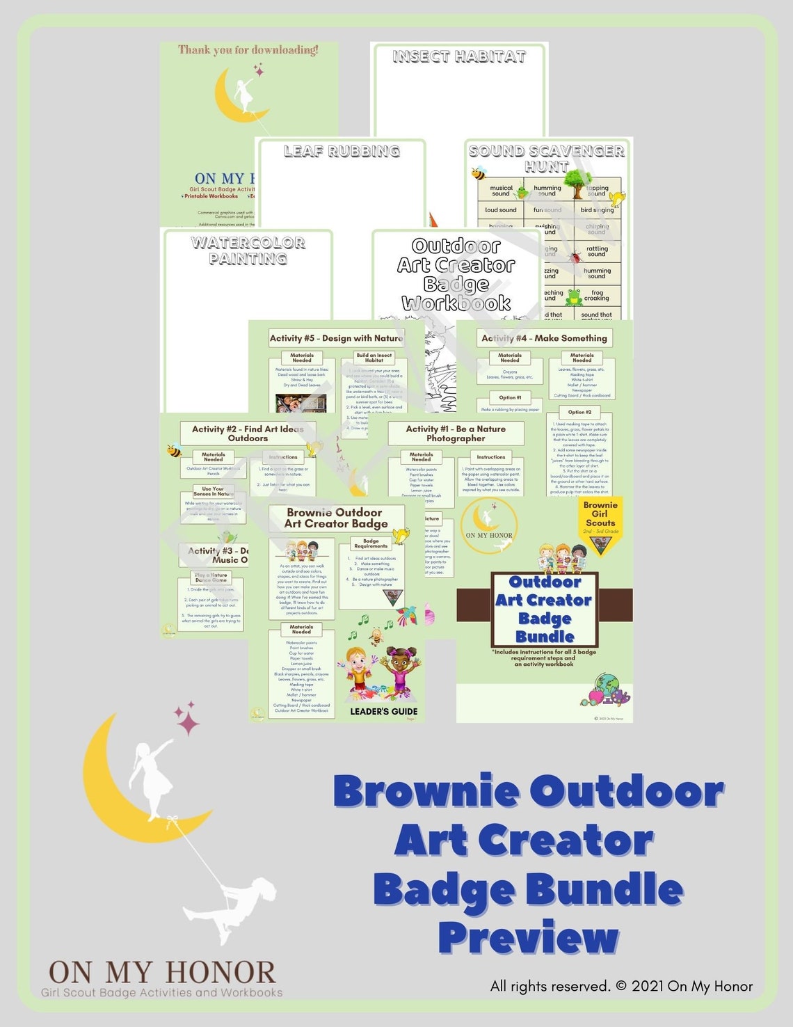 Girl Scout Brownies Outdoor Art Badge Activity Plan - Educational ...