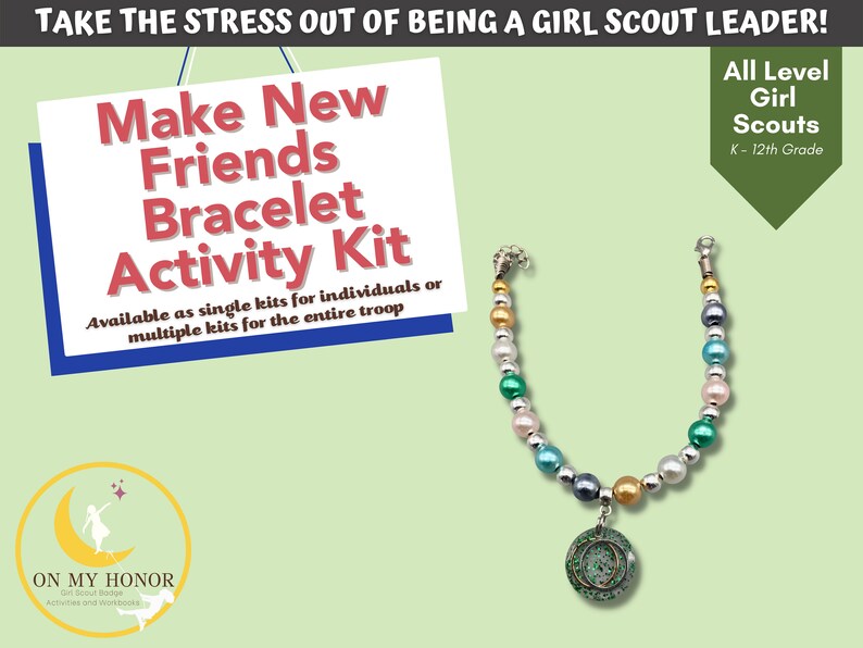 Girl Scout Make New Friends Bracelet Activity Kit Daisy | Etsy
